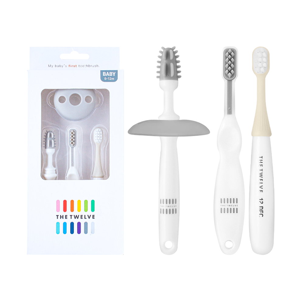 The Twelve 3 Pieces Baby Toothbrush (Your Baby's 1st Oral care) – The ...