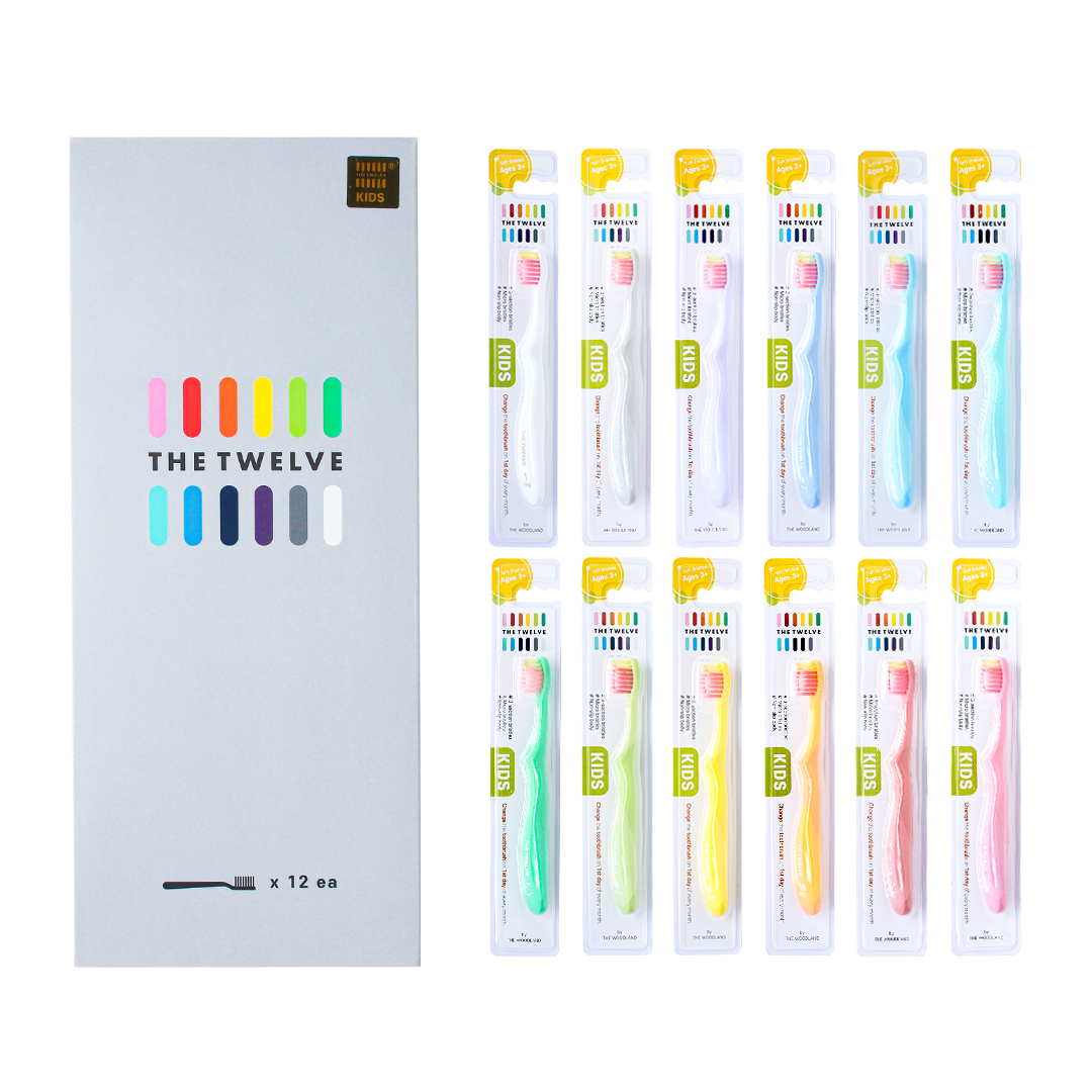 The Twelve Kids Toothbrush in Pastel Color 12 pcs (Ages 3+) – The ...
