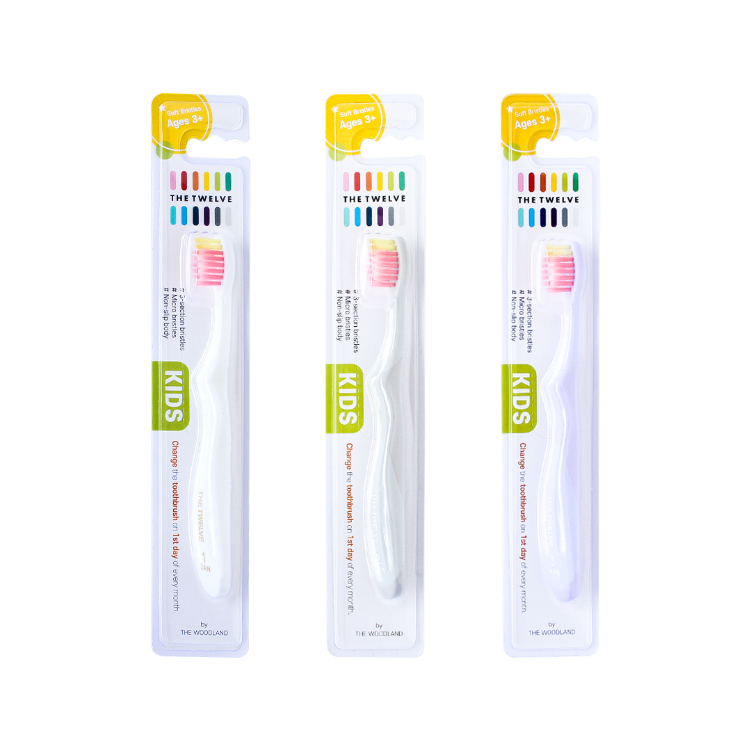 The Twelve Kids Toothbrush in Pastel Color 12 pcs (Ages 3+) – The ...